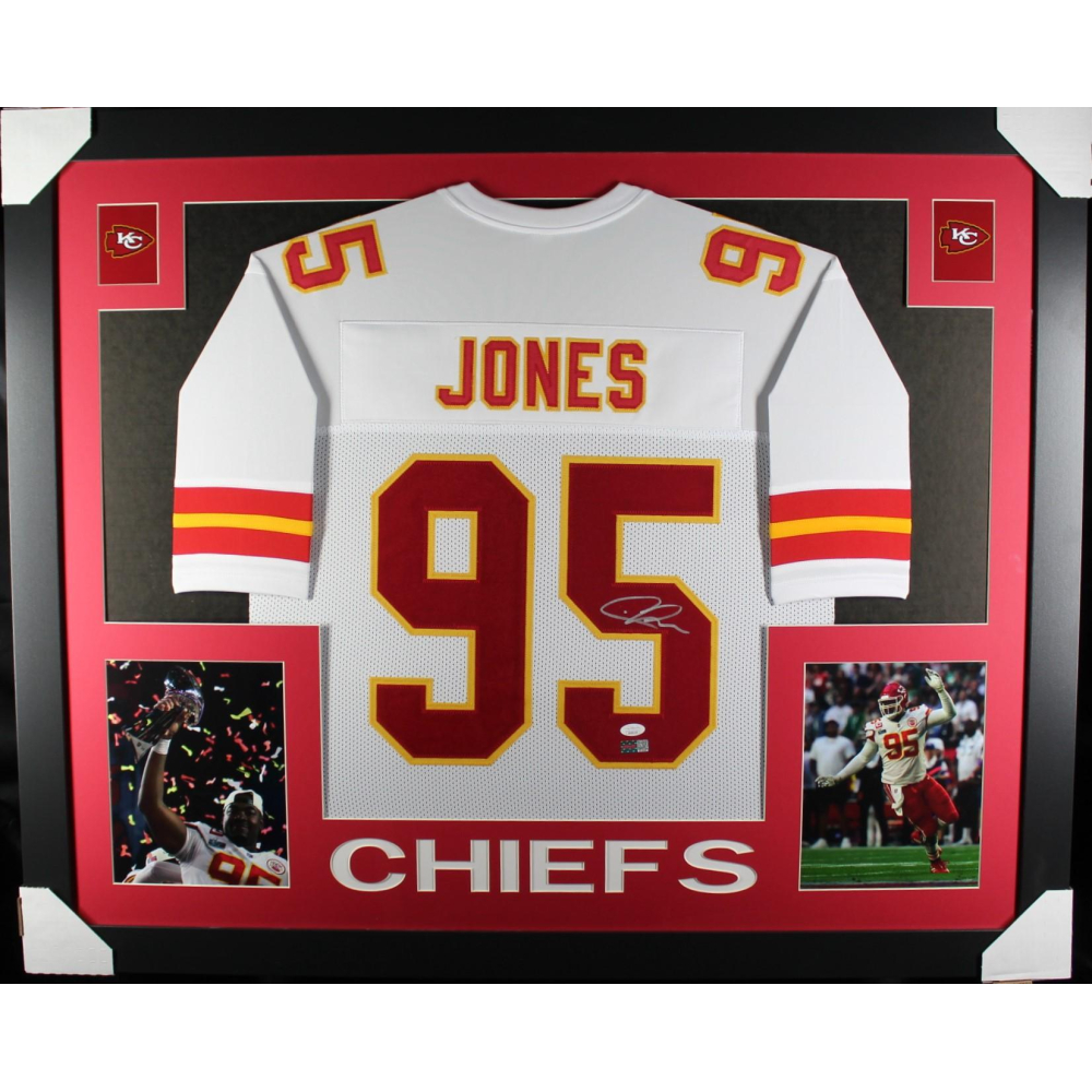 Chris Jones Signed Custom Framed Jersey Display (Beckett) | Pristine ...