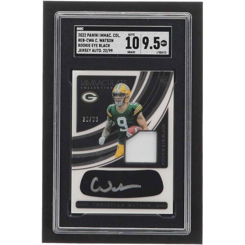 Christian Watson 2022 Immaculate Collection Immaculate Rookie Eye Black ...