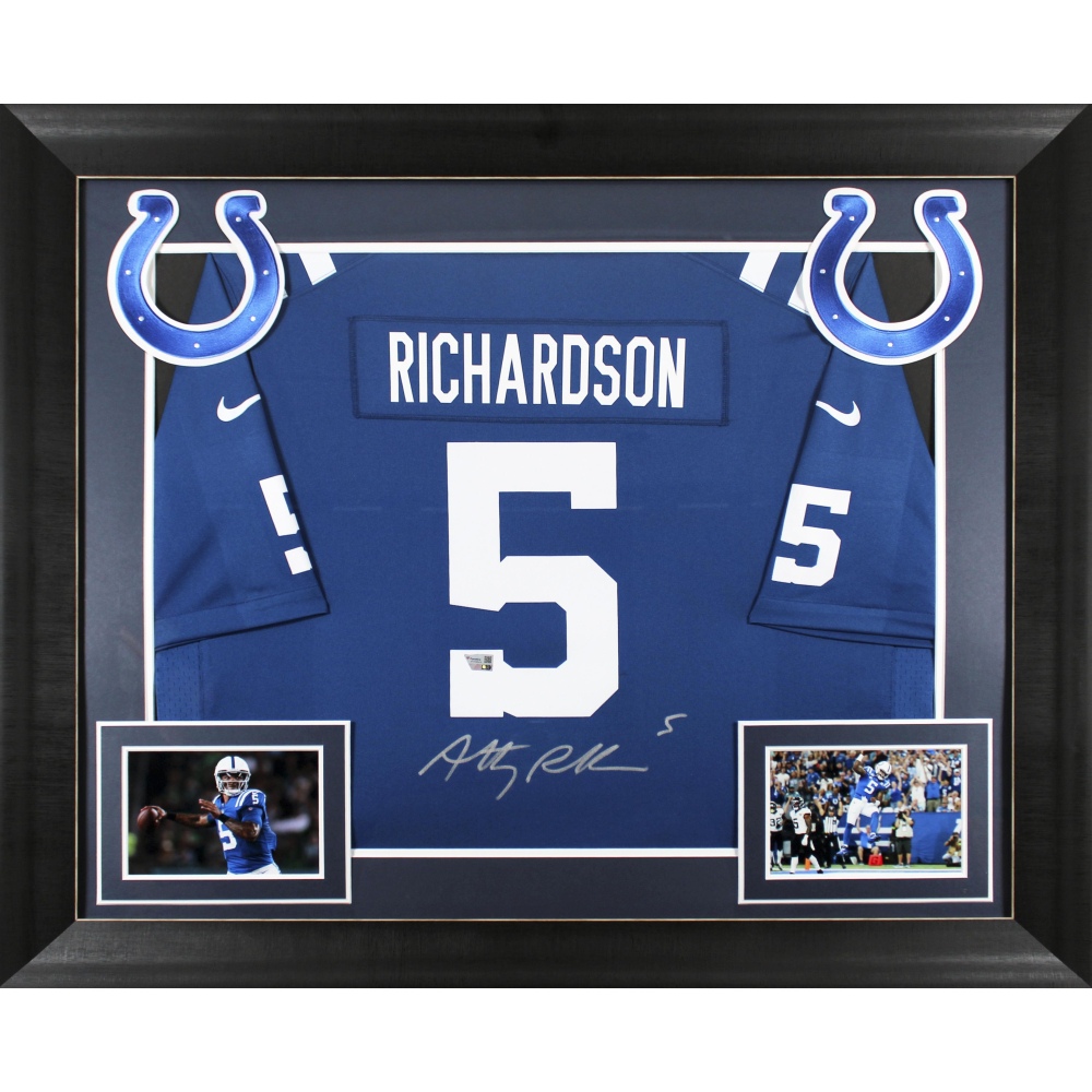 Anthony Richardson Signed Colts Custom Framed Jersey Display (Fanatics ...