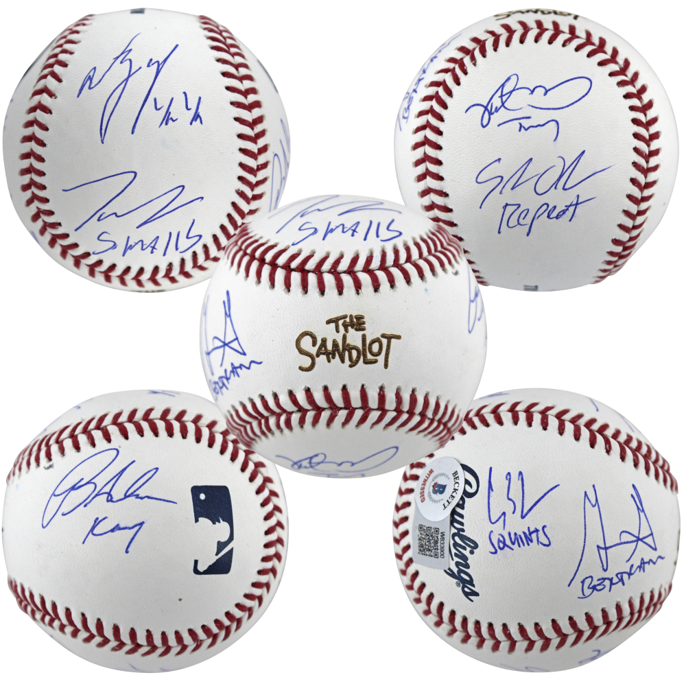 "The Sandlot" OML Baseball Signed by (7) Including Tom Guiry, Chauncey ...