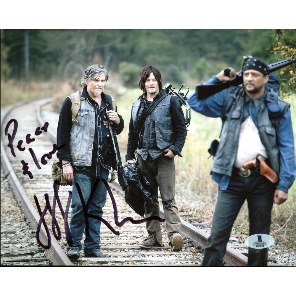 Jeff Kober Signed "The Walking Dead" 8x10 Photo Inscribed "Peace & Love ...