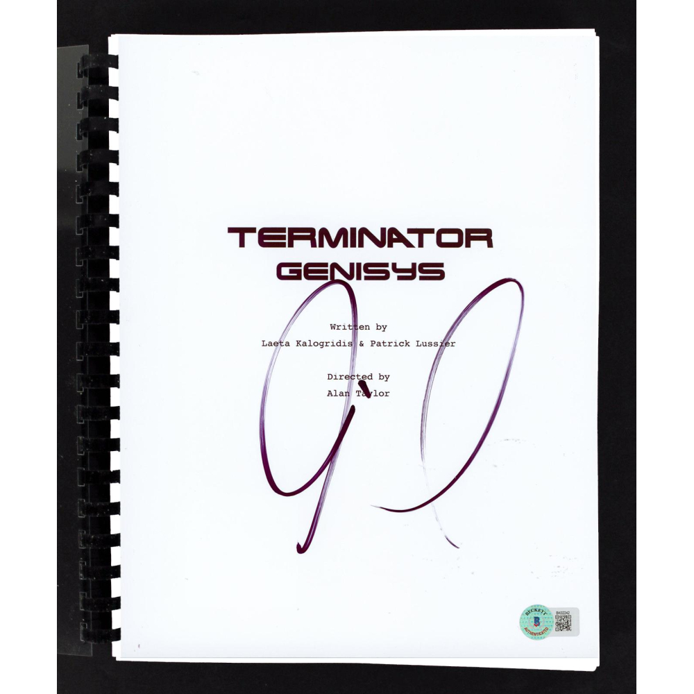 Jai Courtney Signed "Terminator Genisys" Replica Movie Script (Beckett ...
