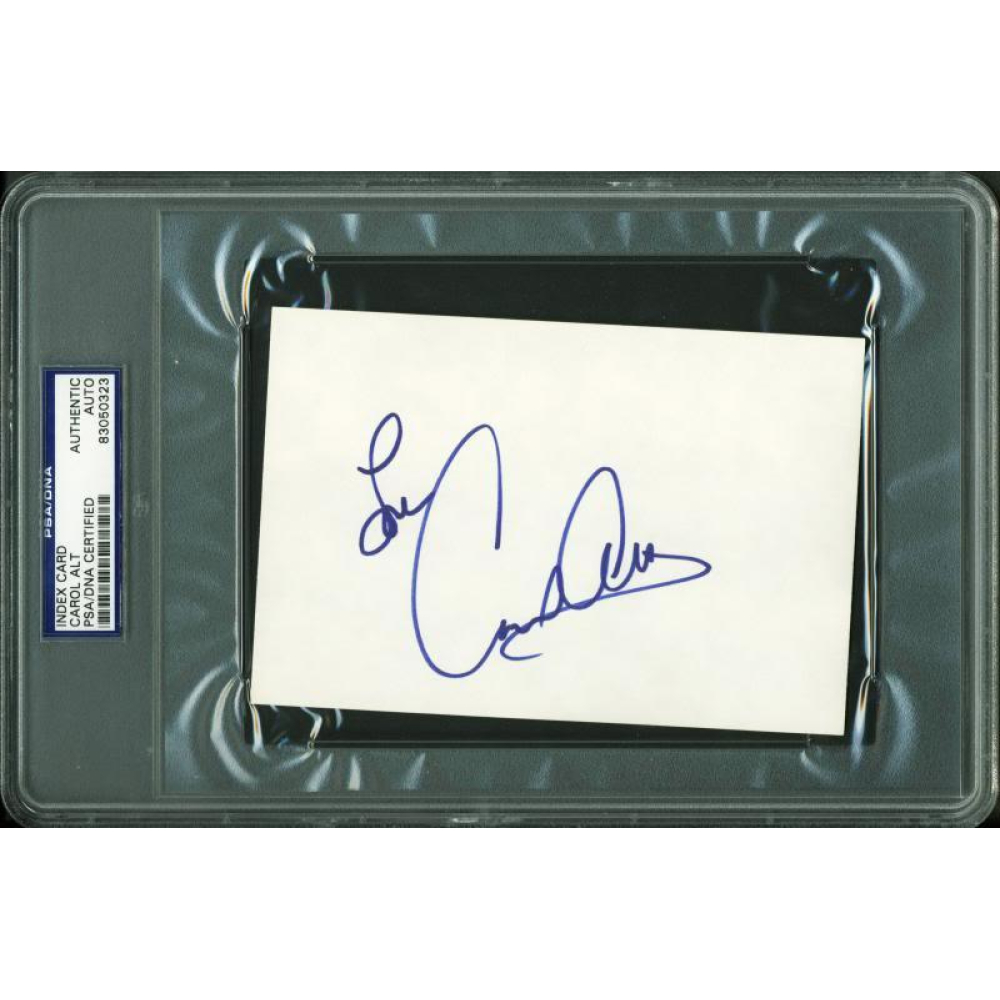 Carol Alt Signed 4x6 Index Card (PSA) | Pristine Auction