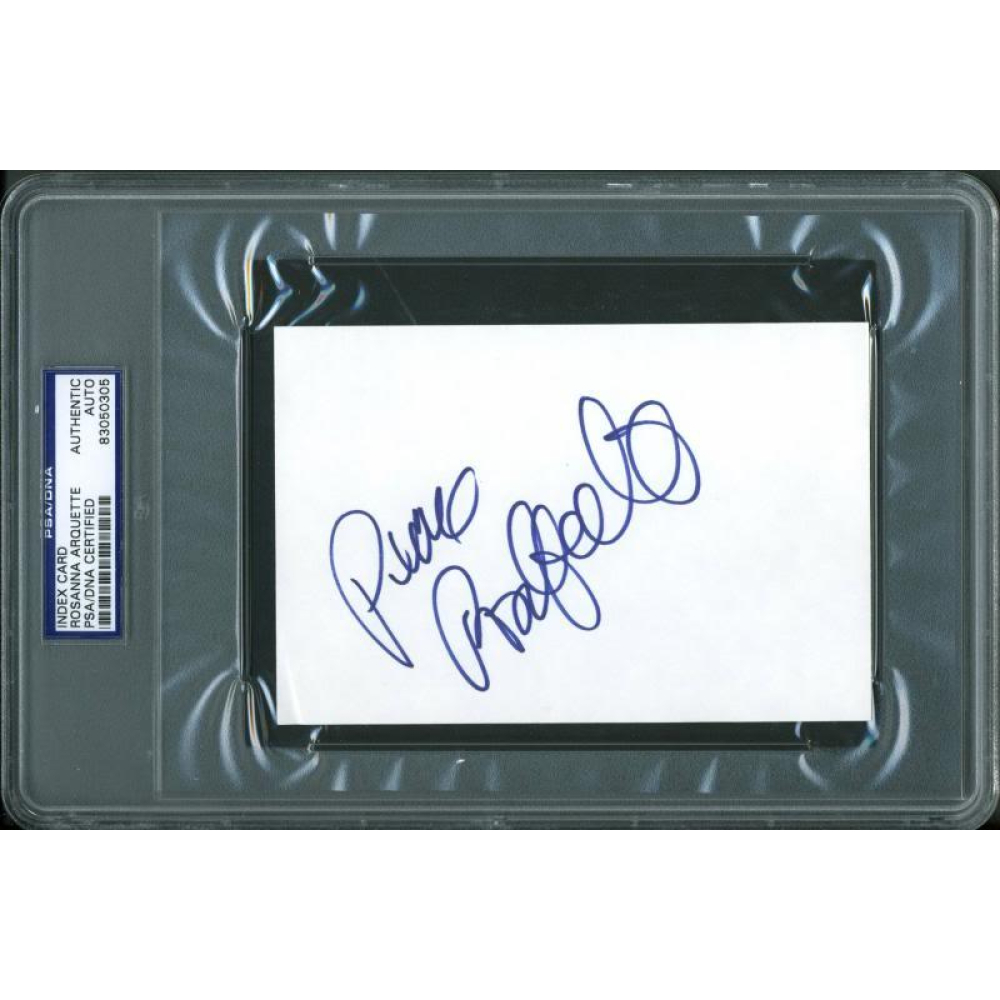 Rosanna Arquette Signed 4x6 Index Card (PSA) | Pristine Auction