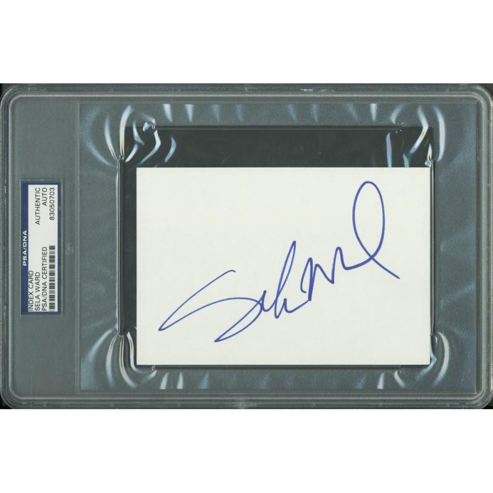 Sela Ward Signed 4x6 Index Card (PSA) | Pristine Auction