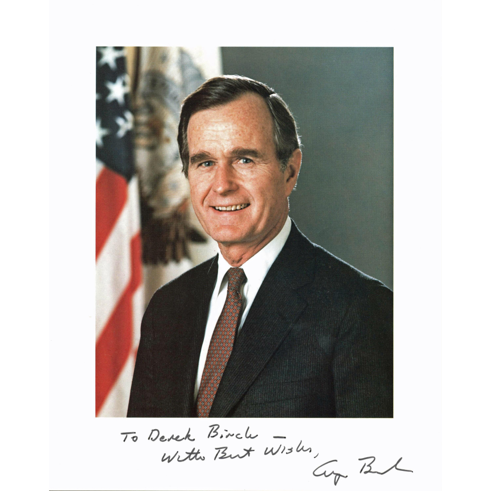 George H.W. Bush Signed 8x10 Photo Inscribed "Best Wishes" (Beckett ...