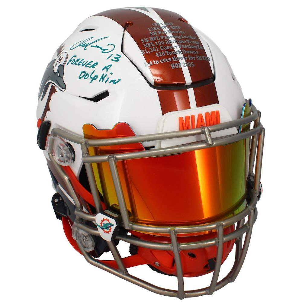 Dan Marino Signed Dolphins Full-Size Authentic On-Field Custom Painted ...