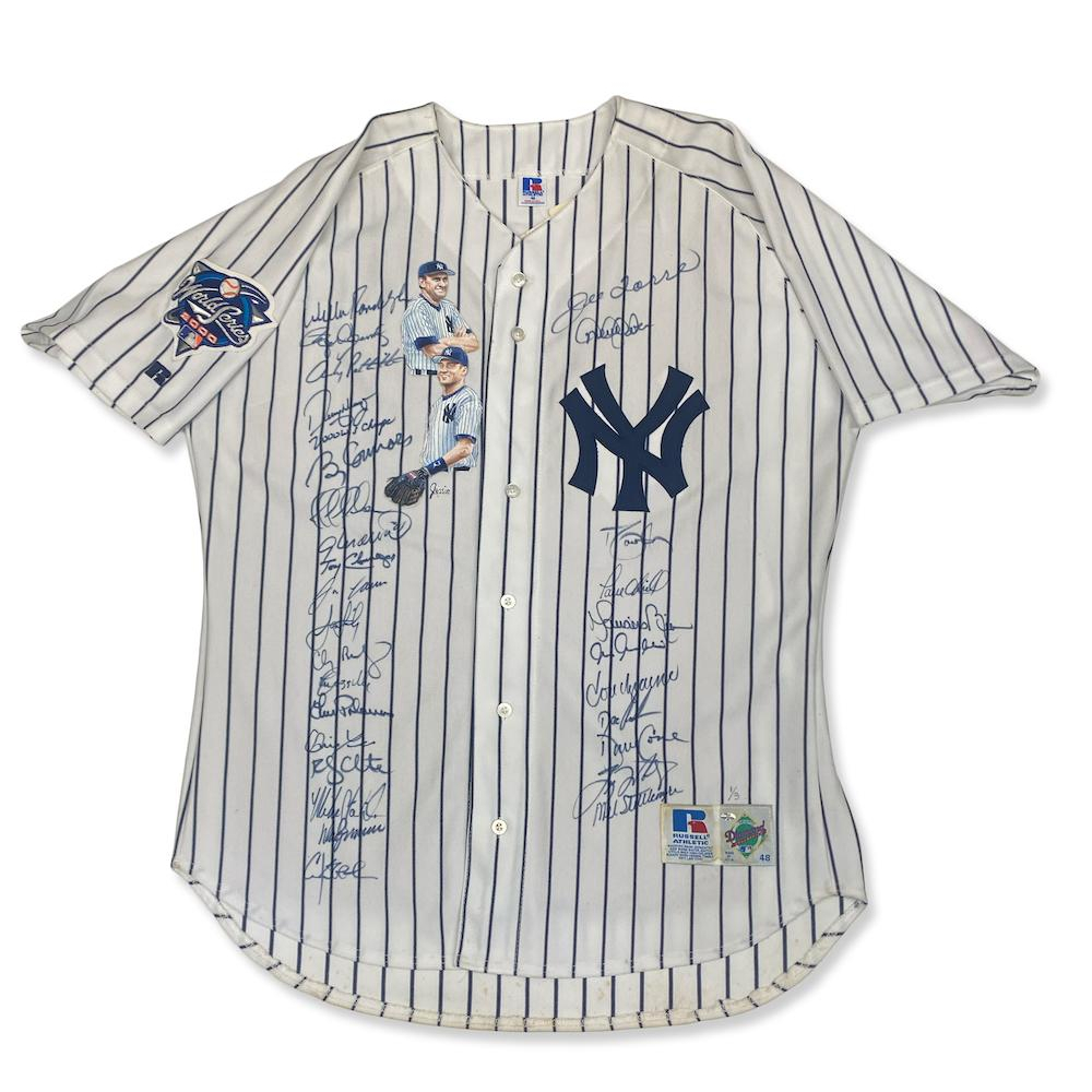 2000 World Champions LE Yankees Jersey Team-Signed By (29) with Derek Jeter, Mariano Rivera ...