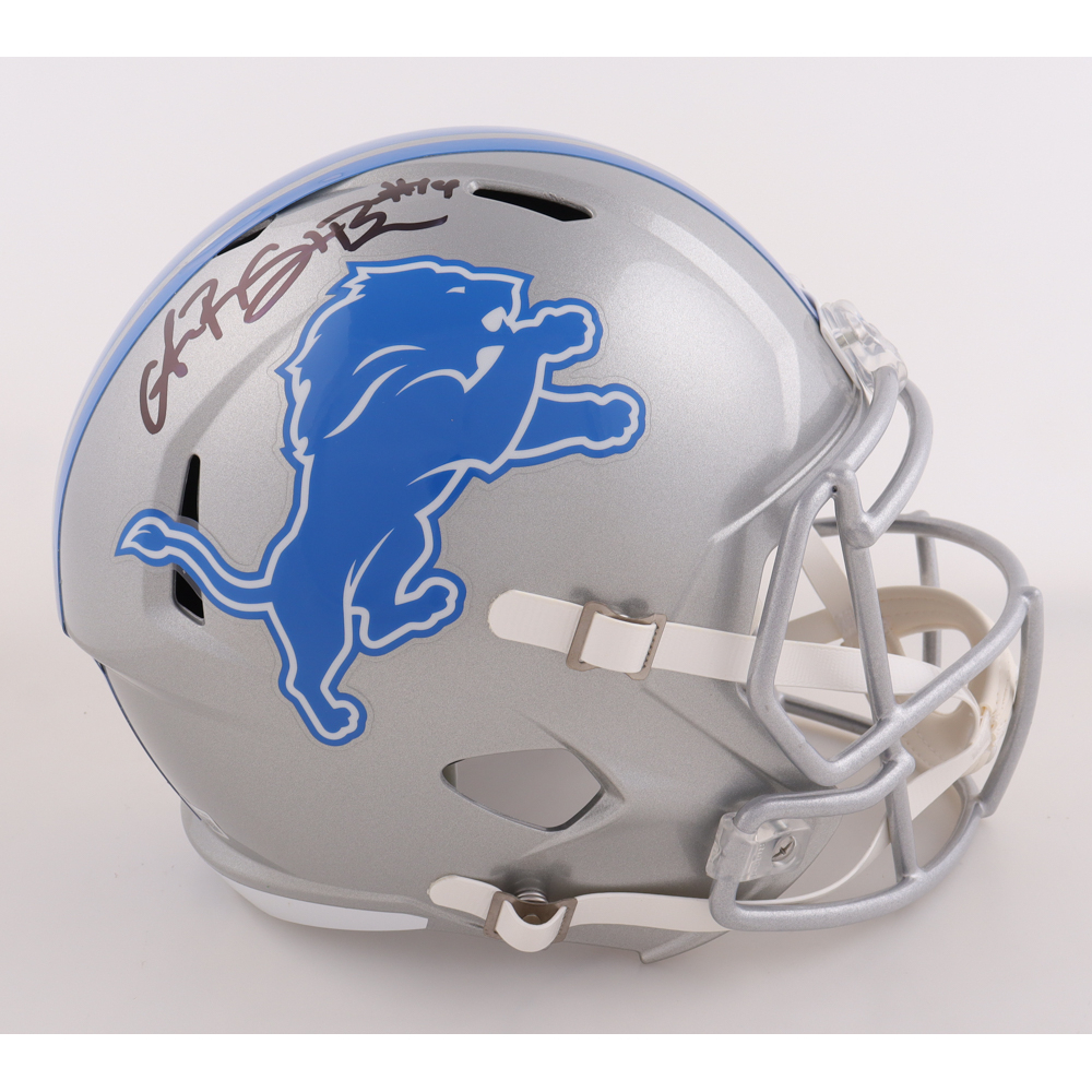 Amon-Ra St. Brown Signed Lions Full-Size Speed Helmet (Beckett ...