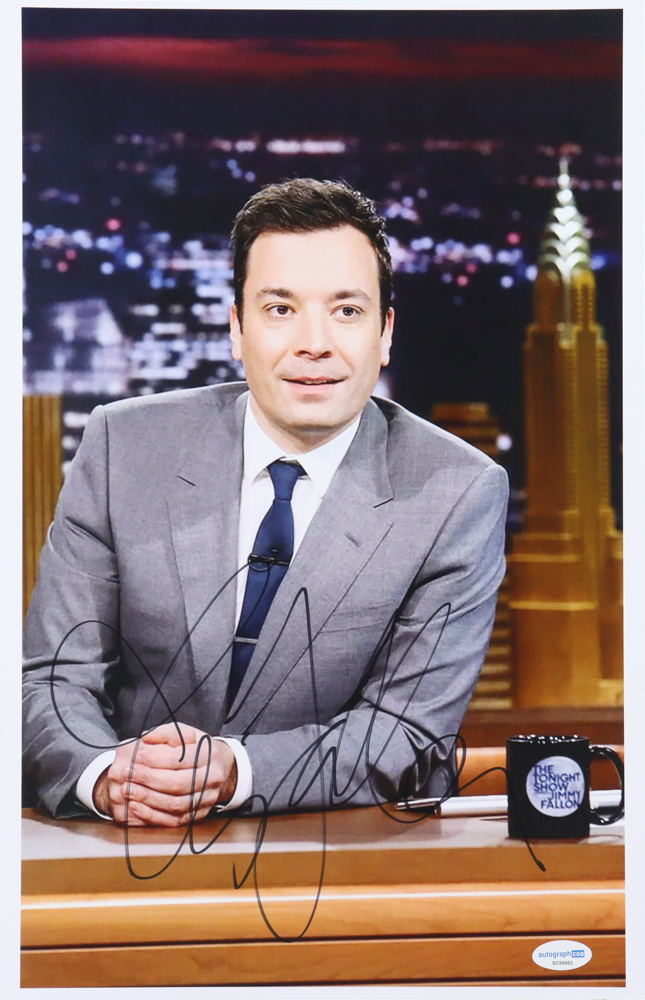 Jimmy Fallon Signed 11x17 "The Tonight Show" Photo (ACOA) | Pristine Auction