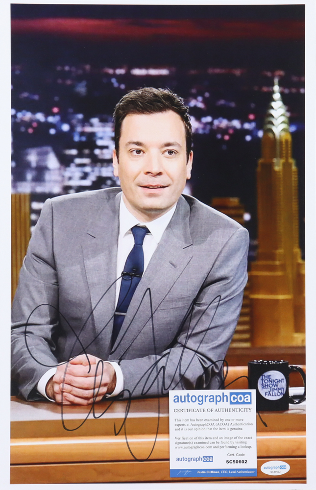 Jimmy Fallon Signed 11x17 "The Tonight Show" Photo (ACOA) | Pristine ...