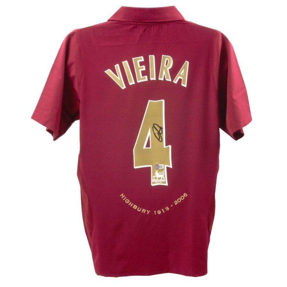 Patrick Vieira Signed Arsenal Home Jersey (Beckett) | Pristine Auction