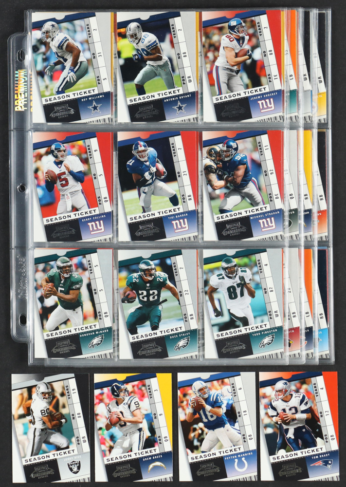 2003 Playoff Contenders Football Set Of (99) Cards With Tom Brady #22 ...