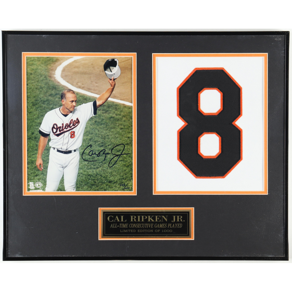 Cal Ripken Jr. Signed LE Orioles "All-Time Consecutive Games Played ...
