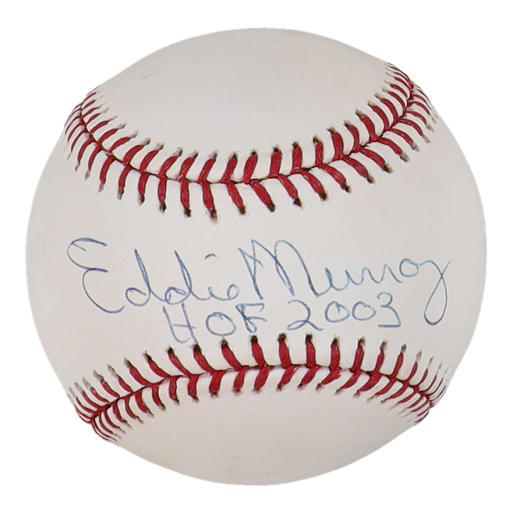 Eddie Murray Signed OML Baseball Inscribed "HOF 2003" (Beckett ...