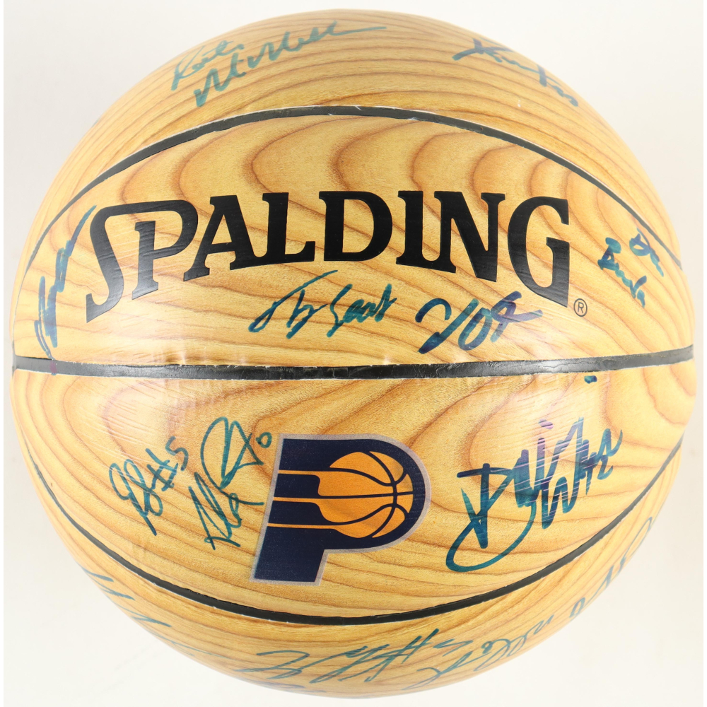2017-2018 Pacer Spalding Pacer Logo Basketball Team-Signed By (12) With ...