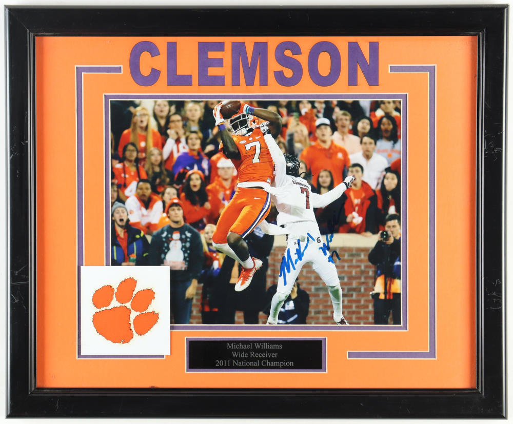 Mike Williams Signed Clemson Tigers Custom Framed Photo Display ...
