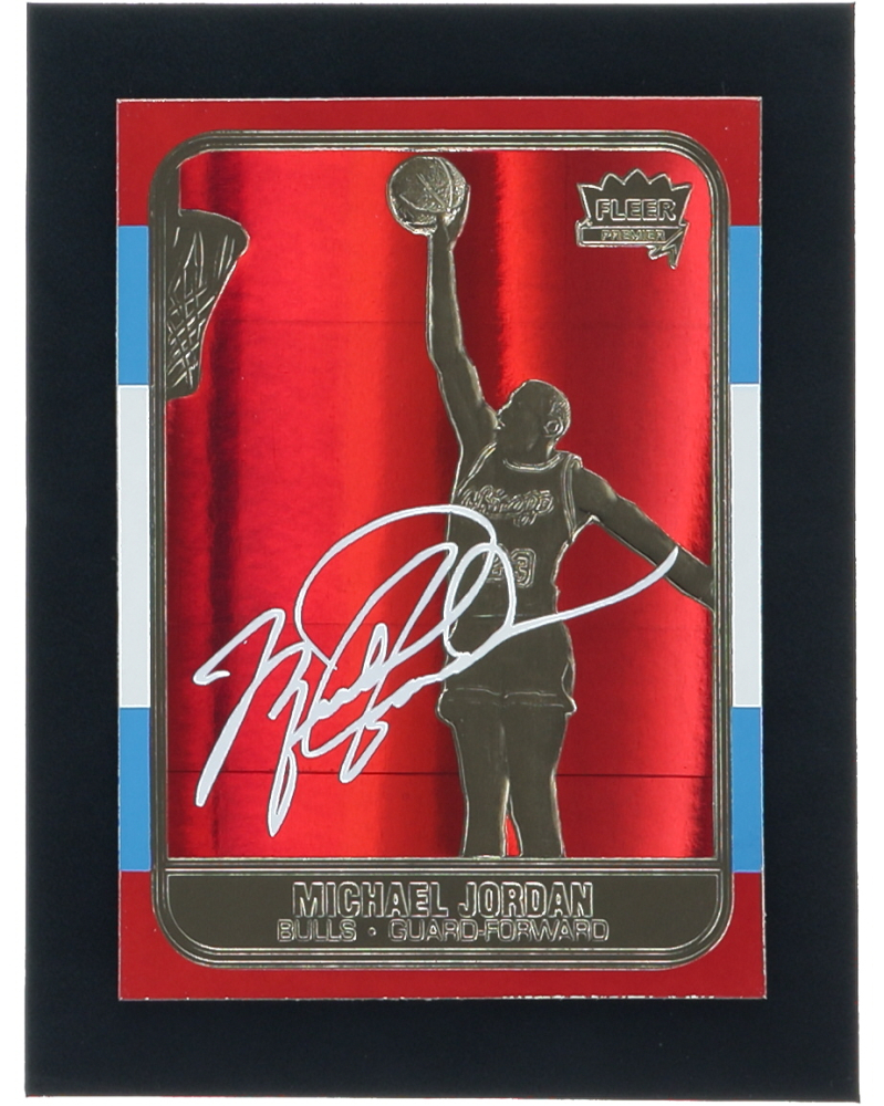 Michael Jordan 1997 Fleer Premier Signature Series Red Holo Refractor ...