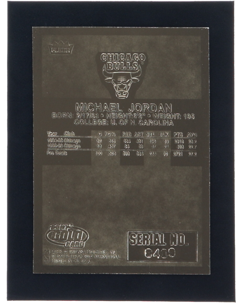 Michael Jordan 1997 Fleer Premier Signature Series Red Holo Refractor ...