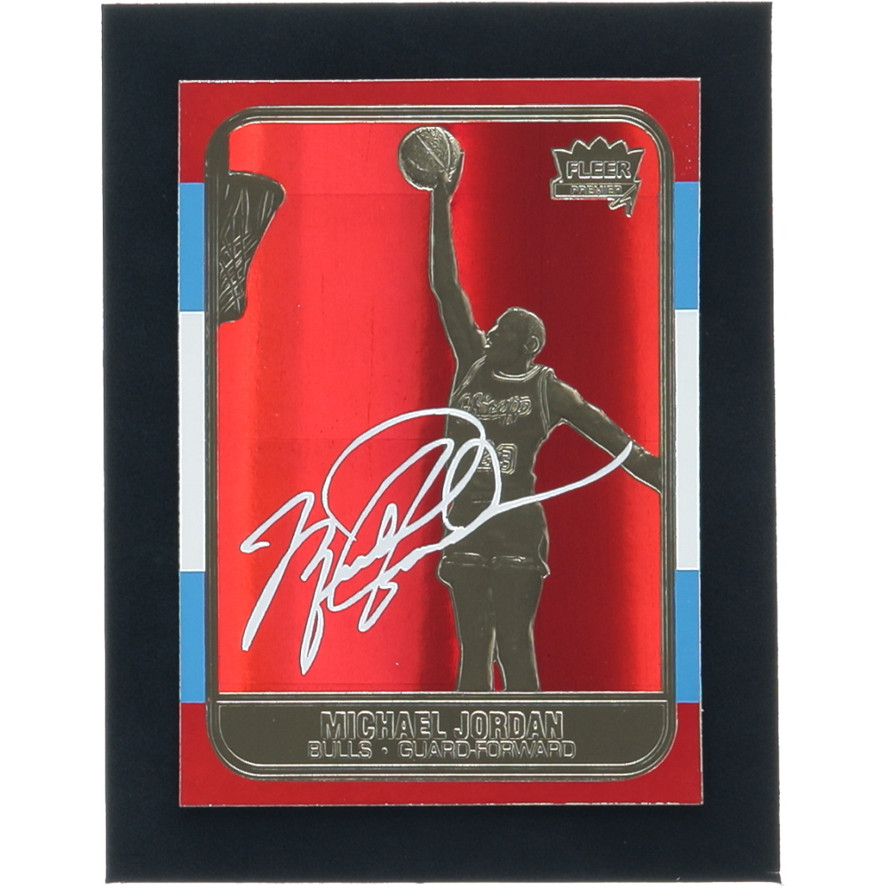 Michael Jordan 1997 Fleer Premier Signature Series Red Holo Refractor ...