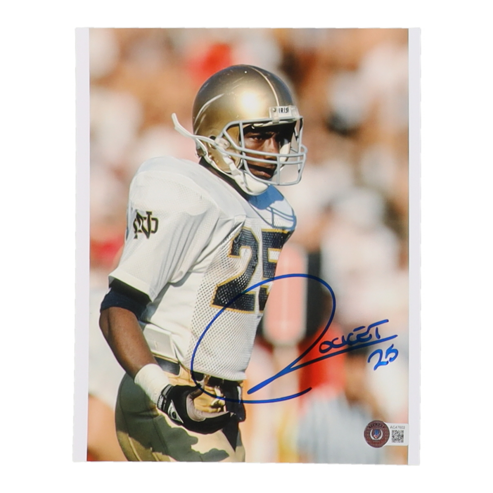 Rocket Ismail Signed Notre Dame Fighting Irish 8x10 Photo (Beckett ...