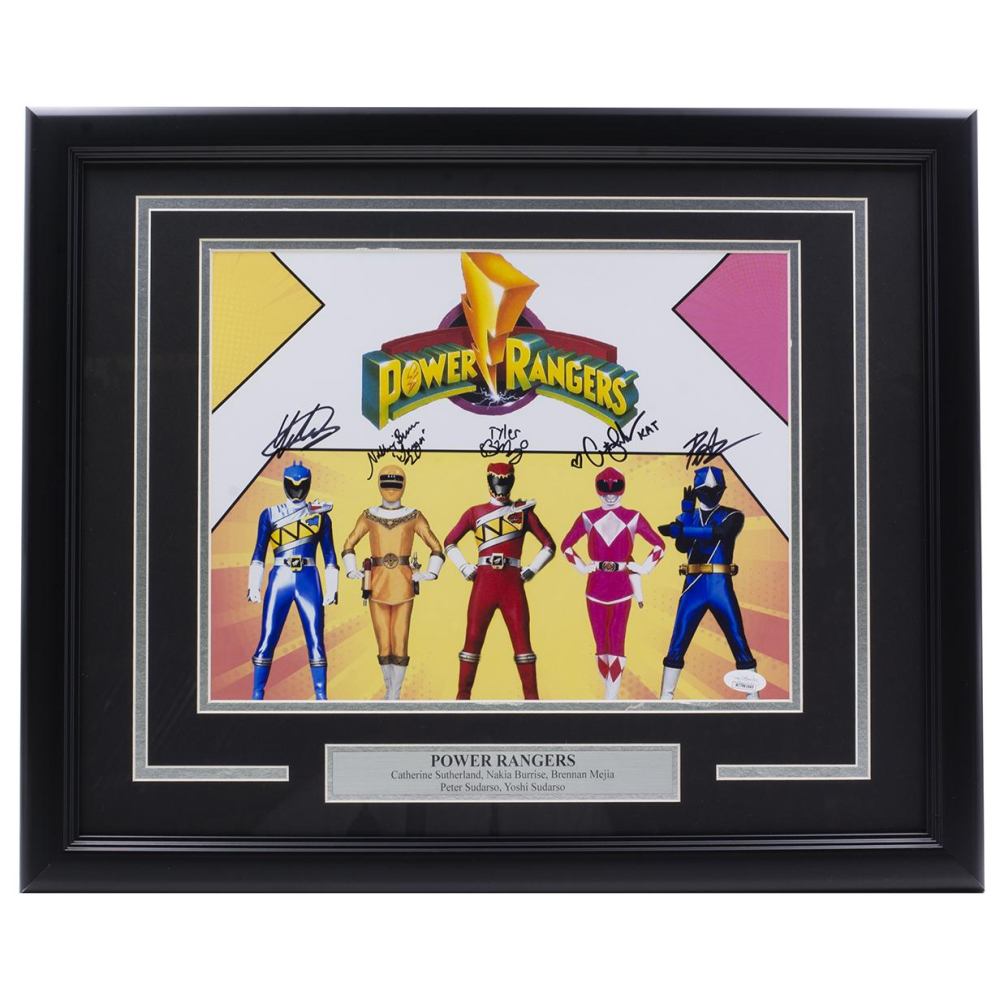 "Power Rangers" Custom Framed Photo Signed By (5) with Yoshi Sudarso ...