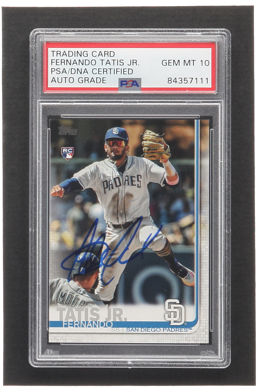 Fernando Tatis Jr. Signed 2019 Topps Base Set Photo Variations #410 RC ...