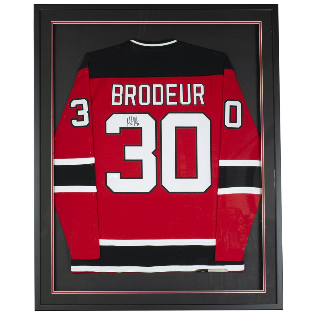 Martin Brodeur Signed Custom Framed Jersey (JSA) | Pristine Auction