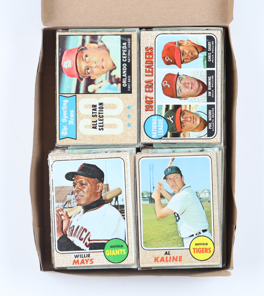 1968 Topps Baseball Cello Fun Pack Vending Box with (20) Packs ...