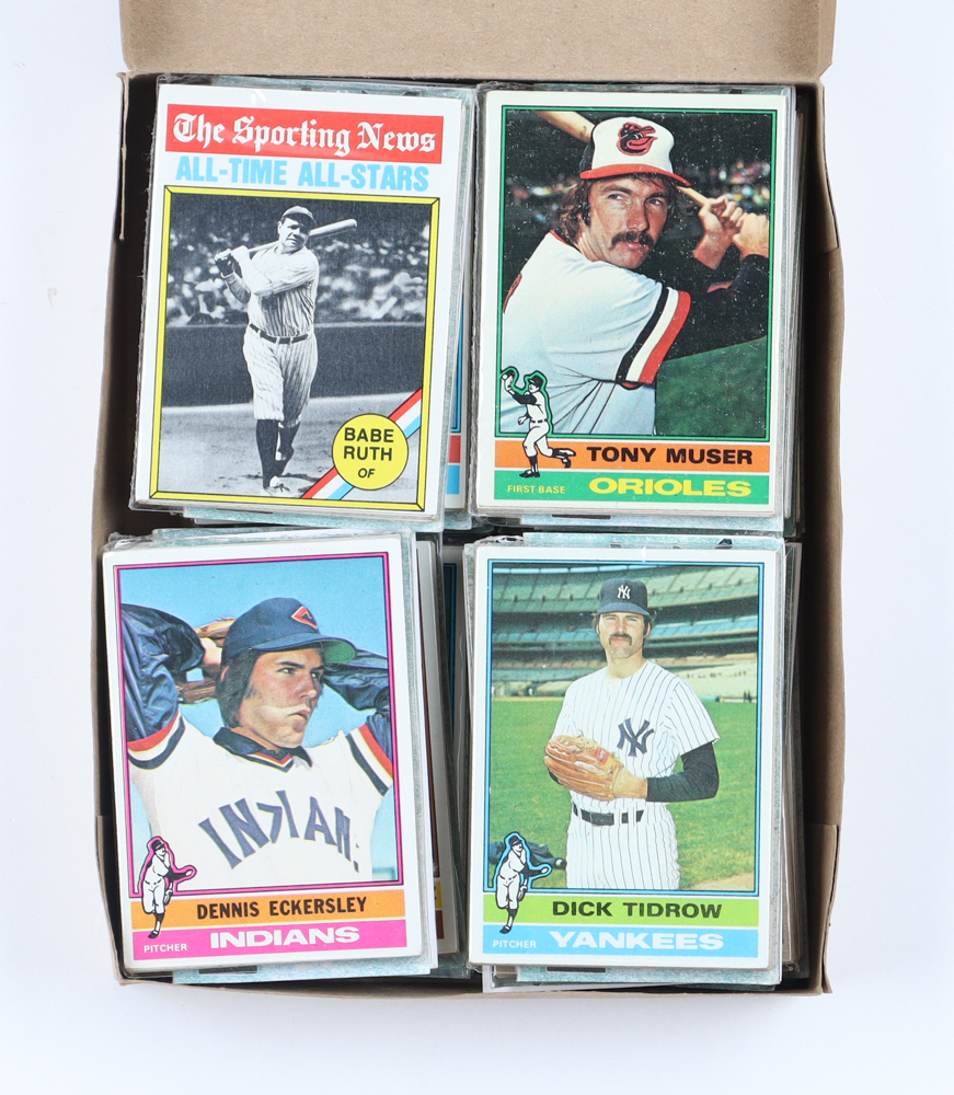 1976 Topps Baseball Cello Fun Pack Vending Box with (20) Packs ...