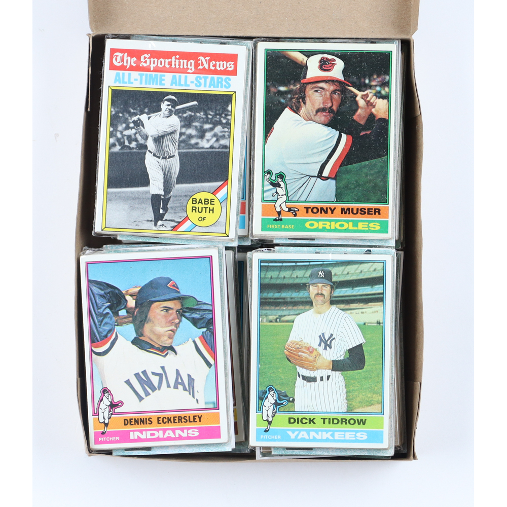 1976 Topps Baseball Cello Fun Pack Vending Box with (20) Packs ...