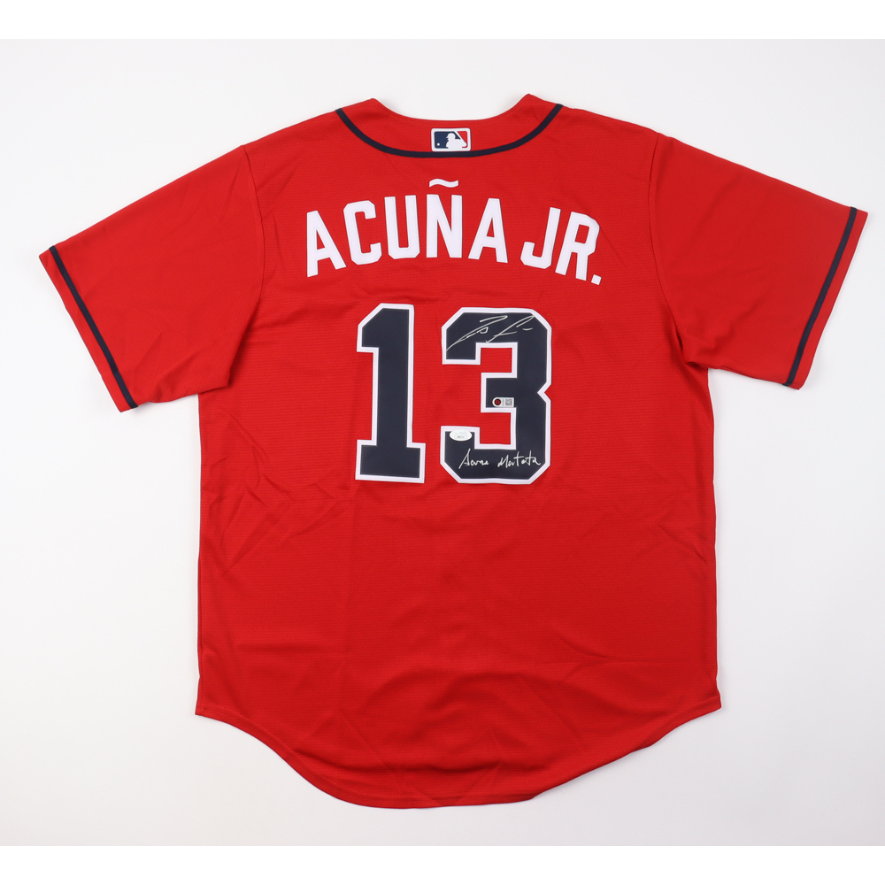 Ronald Acuna Jr. Signed Braves Jersey Inscribed "Acuna Matata" (JSA ...