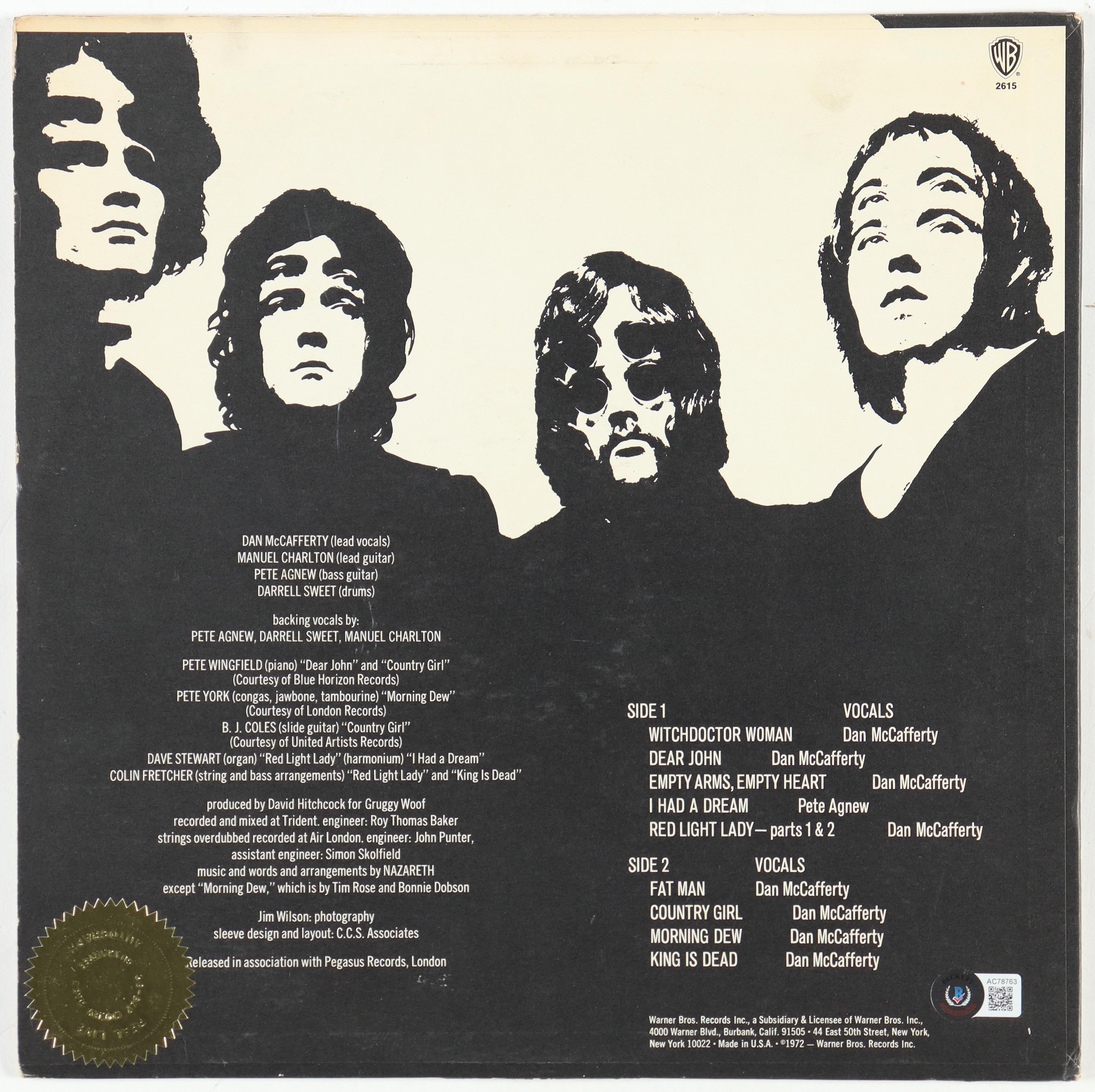 Nazareth Vinyl Record Album Band -Signed by (4) with Dan McCafferty ...