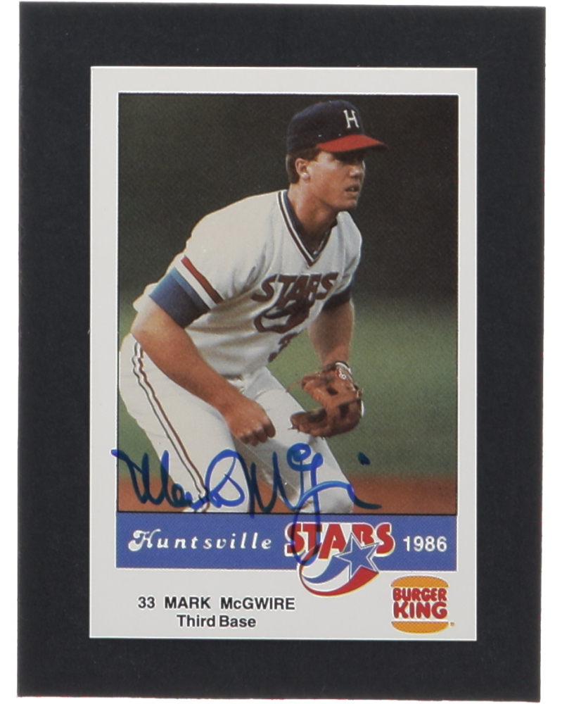 Mark McGwire Signed 1986 Huntsville Stars Jennings #33 (Beckett ...