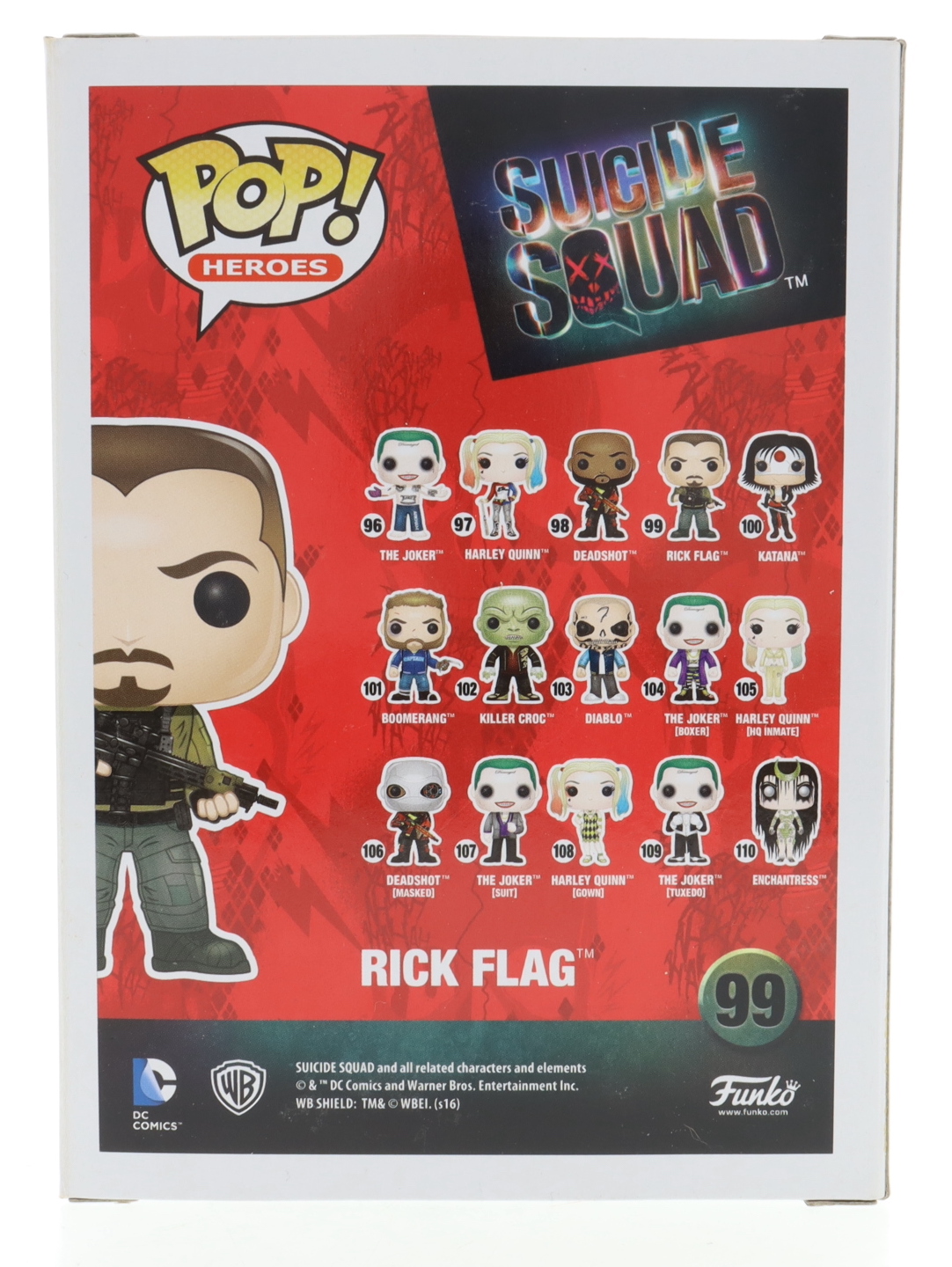 Joel Kinnaman Signed "The Suicide Squad" #99 Rick Flag Funko Pop! Vinyl ...