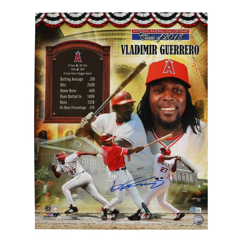 Vladimir Guerrero Sr. Signed Angels 16x20 Photo (Beckett) | Pristine ...