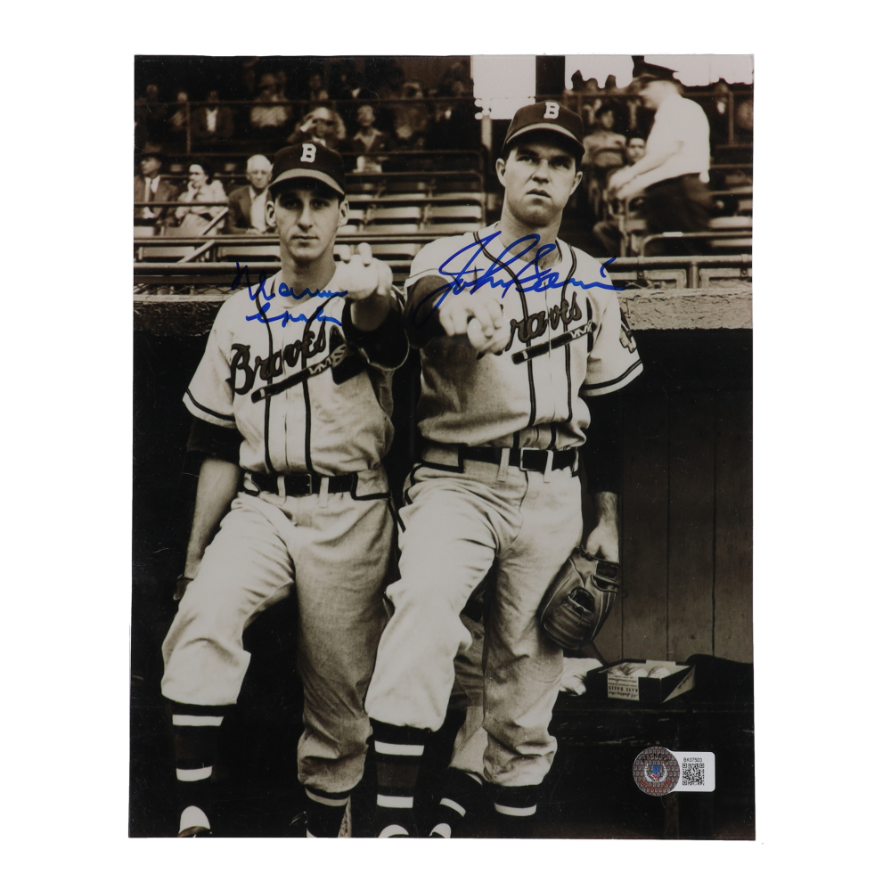 Warren Spahn & Johnny Sain Signed Braves 8x10 Photo (Beckett ...