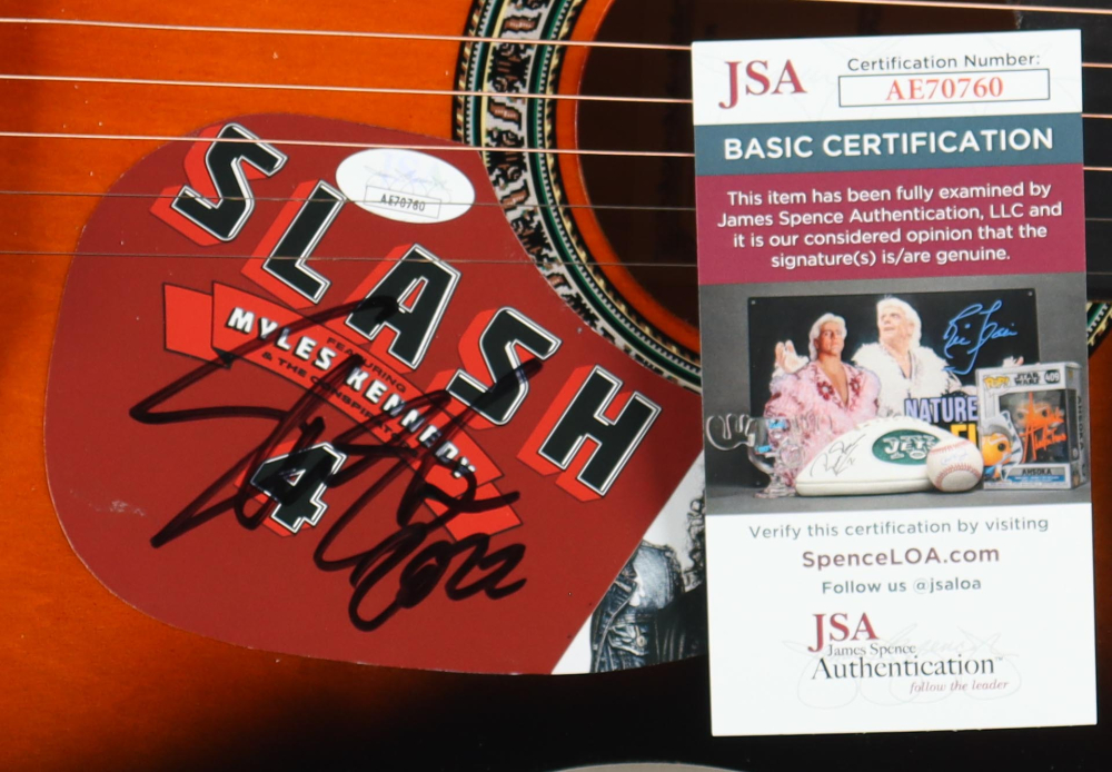 Slash Signed 38" Acoustic Guitar Inscribed "2022" (JSA) | Pristine Auction