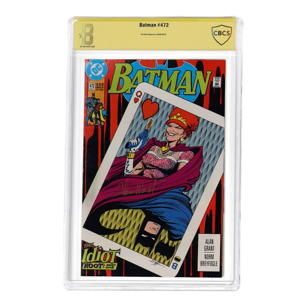 Adam West Signed 1991 "Batman" Issue #472 DC Comic Book (CBCS ...