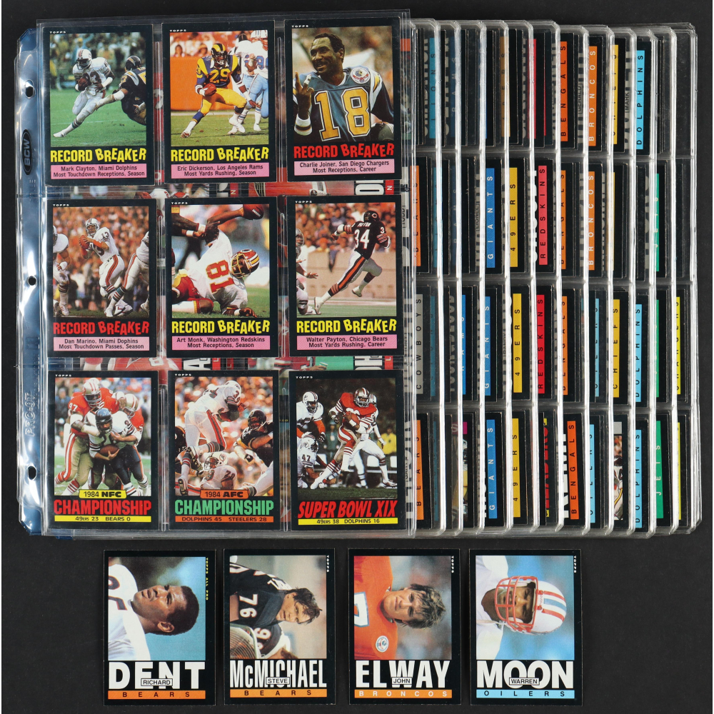 1985 Topps Football Complete Set of (396) Cards with Warren Moon #251 ...