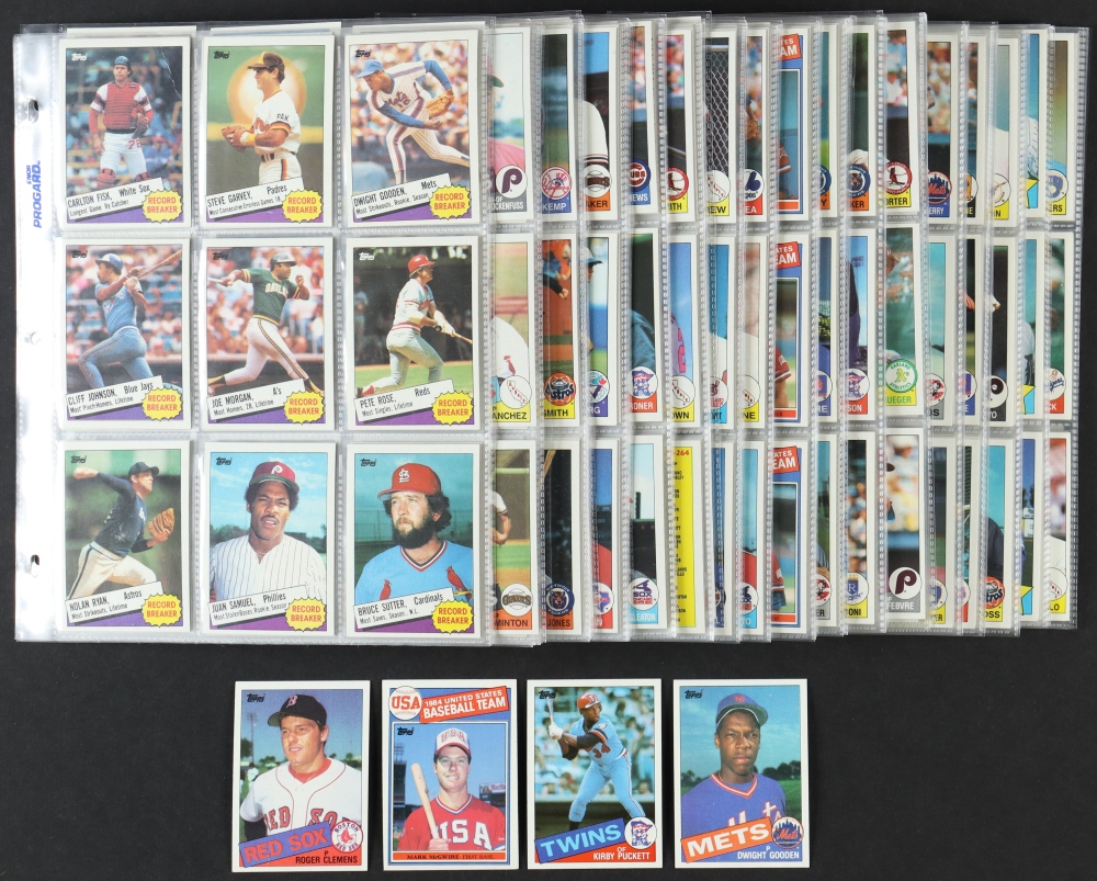 1985 Topps Baseball Complete Set of (792) Cards with Mark McGwire #401 ...