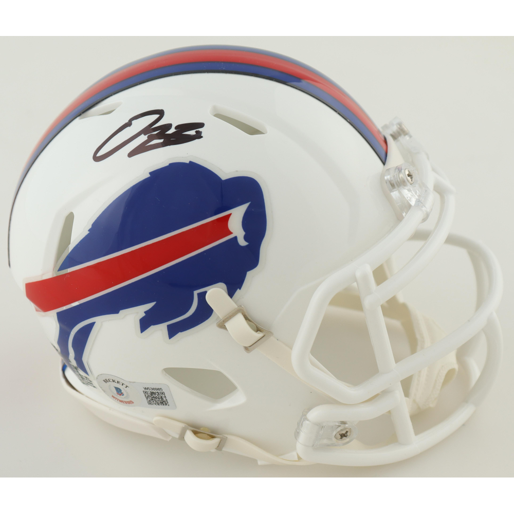 Damien Harris Signed Bills Speed Mini Helmet (Beckett) | Pristine Auction