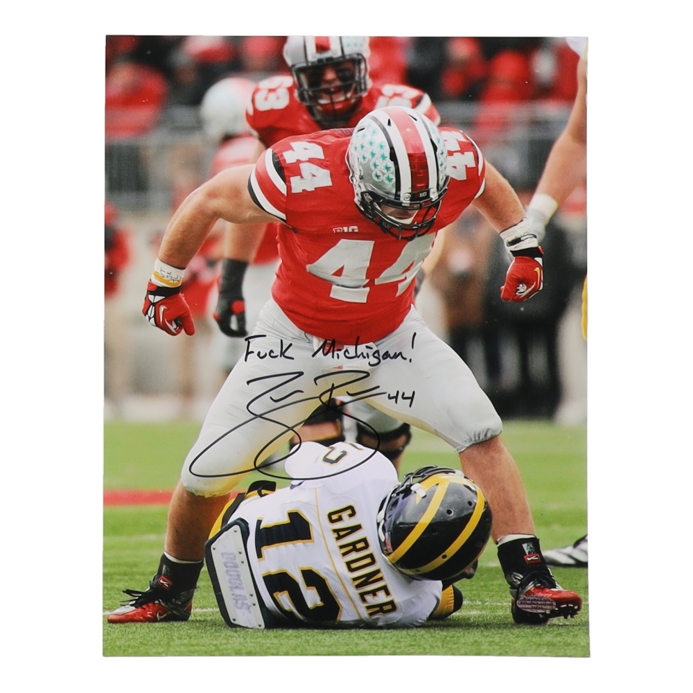 Zach Boren Signed Ohio State Buckeyes 11x14 Photo Inscribed "F ...