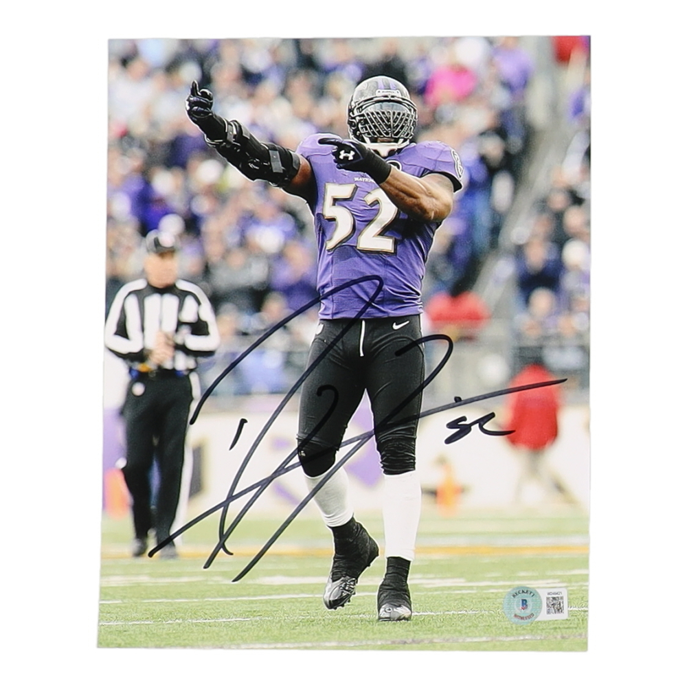 Ray Lewis Signed Ravens 8x10 Photo (Beckett) | Pristine Auction