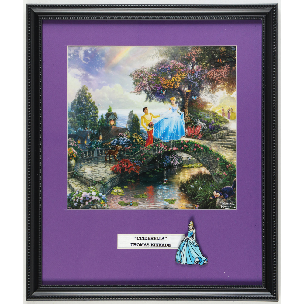 Thomas Kinkade "Cinderella" Custom Framed Print Display Includes a ...