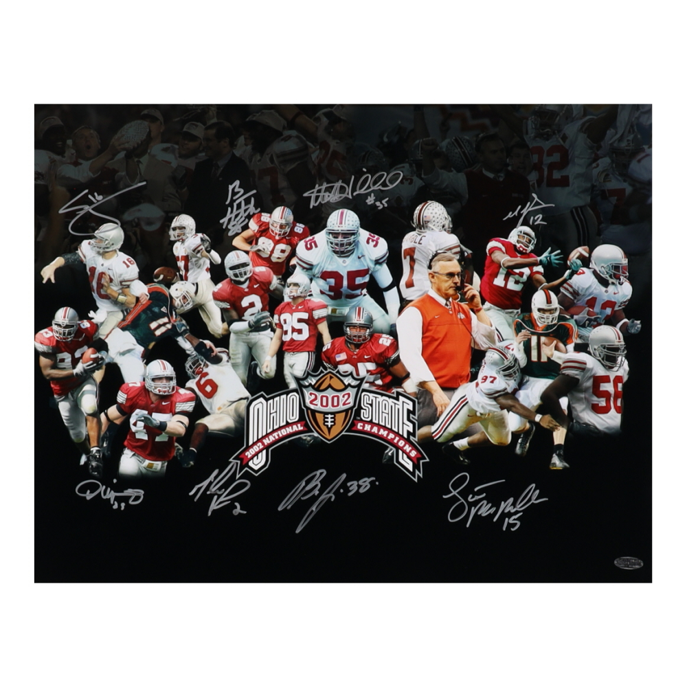 Ohio State Buckeyes "2002 National Champions" 16x20 Photo Signed By (8 ...