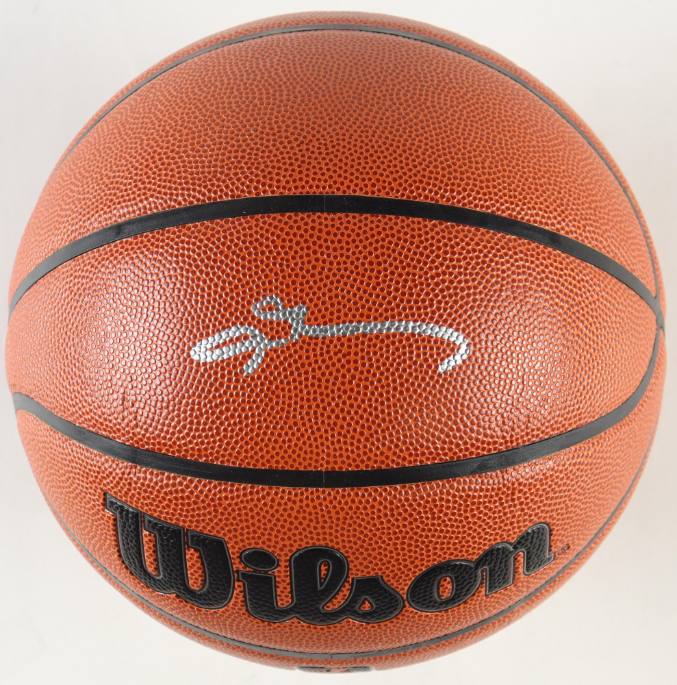 Allen Iverson Signed NBA Basketball With Name Plate Display Stand ...