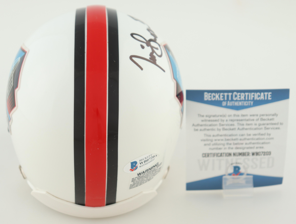 Tim Brown Signed Hall Of Fame Logo Mini Helmet (Beckett) | Pristine Auction