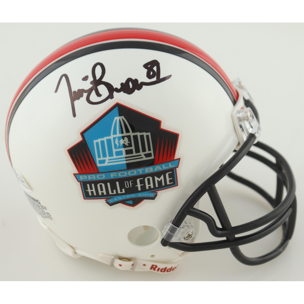 Tim Brown Signed Hall Of Fame Logo Mini Helmet (Beckett) | Pristine Auction