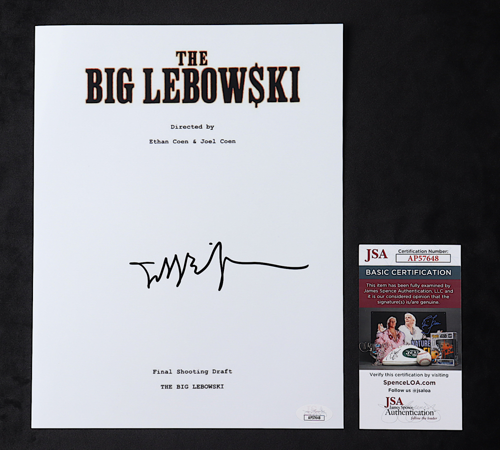Jeff Bridges Signed 8x10 "The Big Lebowski" Script Cover Photo (JSA ...